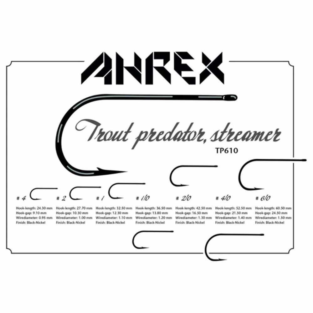 Sale - Ahrex Tp610 Trout Predator Streamer #6/0 Fly Tying Hooks